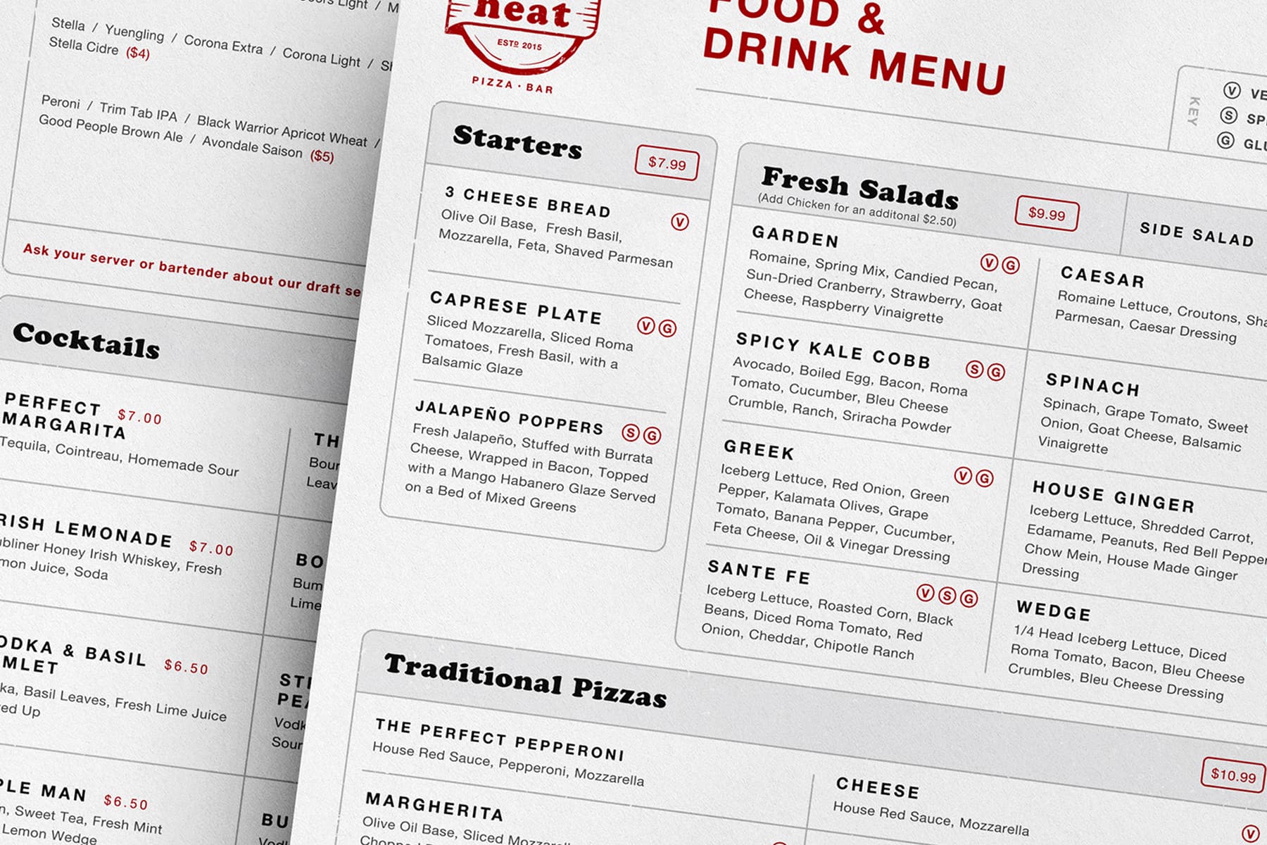 Heat Pizza Bar & Restaurant Logo Design | Brand Standard